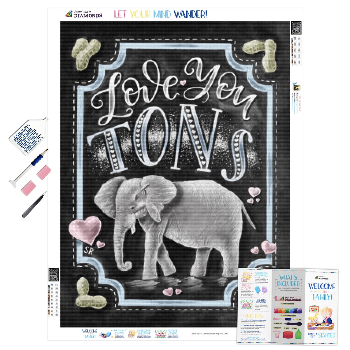 "Love You Tons" Diamond Painting Kit (Full Drill) – Paint With Diamonds