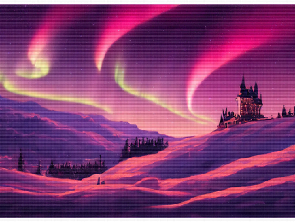 Magic Castle Northern Lights Official Diamond Painting Kit | Diamond ...