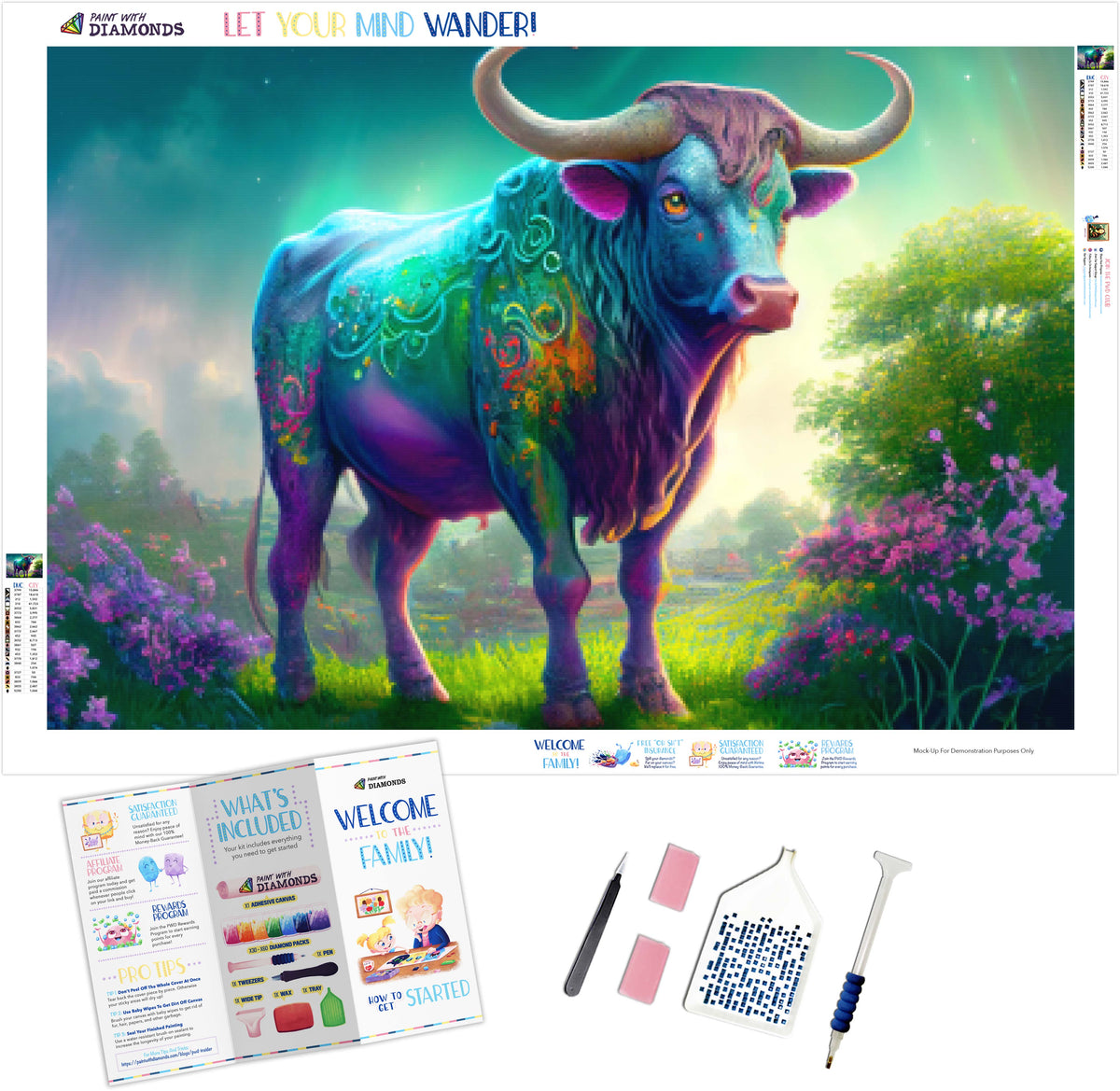 Majestic Taurus Bull Official Diamond Painting Kit | Diamond Art ...