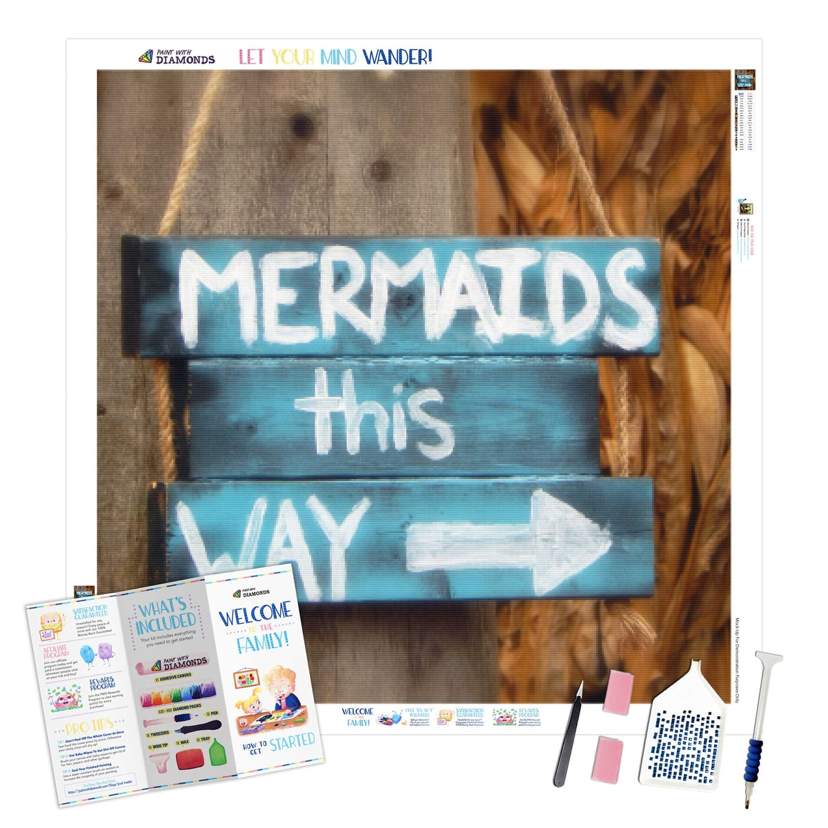 "Mermaids This Way" Diamond Painting Kit (Full Drill) – Paint With Diamonds