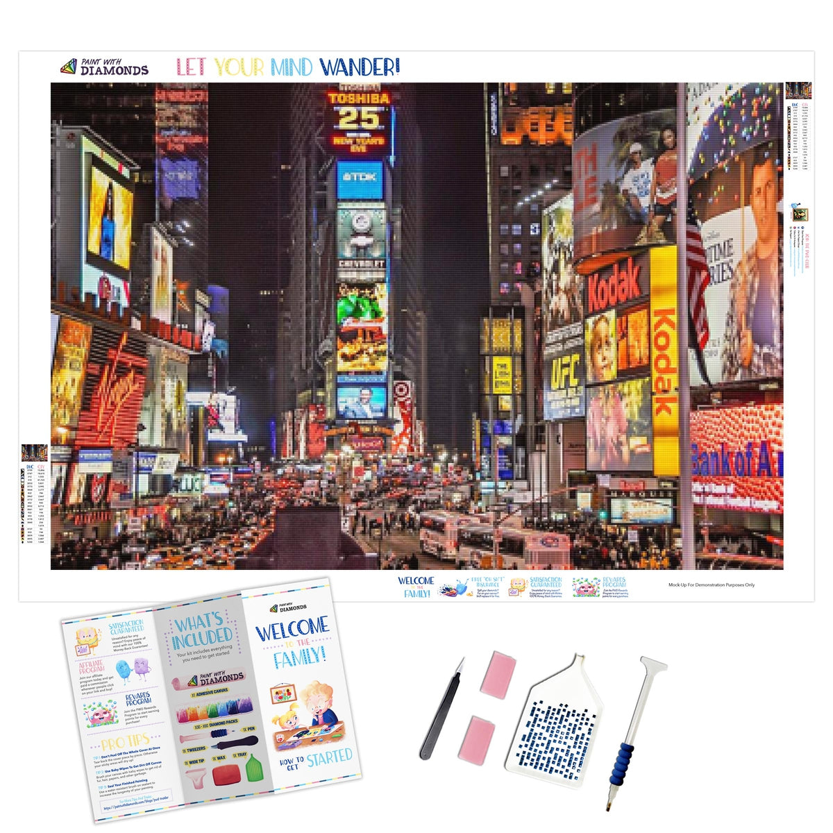 "New Times Square" Diamond Painting Kit (Full Drill) – Paint With Diamonds