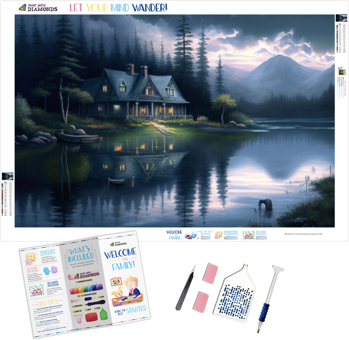 Peaceful Lake Official Diamond Painting Kit | Diamond Art | Paint With ...