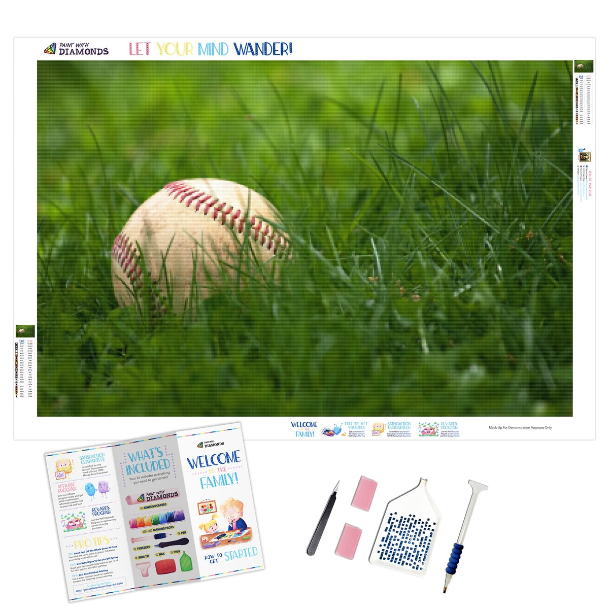 "Playing Hardball" Diamond Painting Kit (Full Drill) – Paint With Diamonds