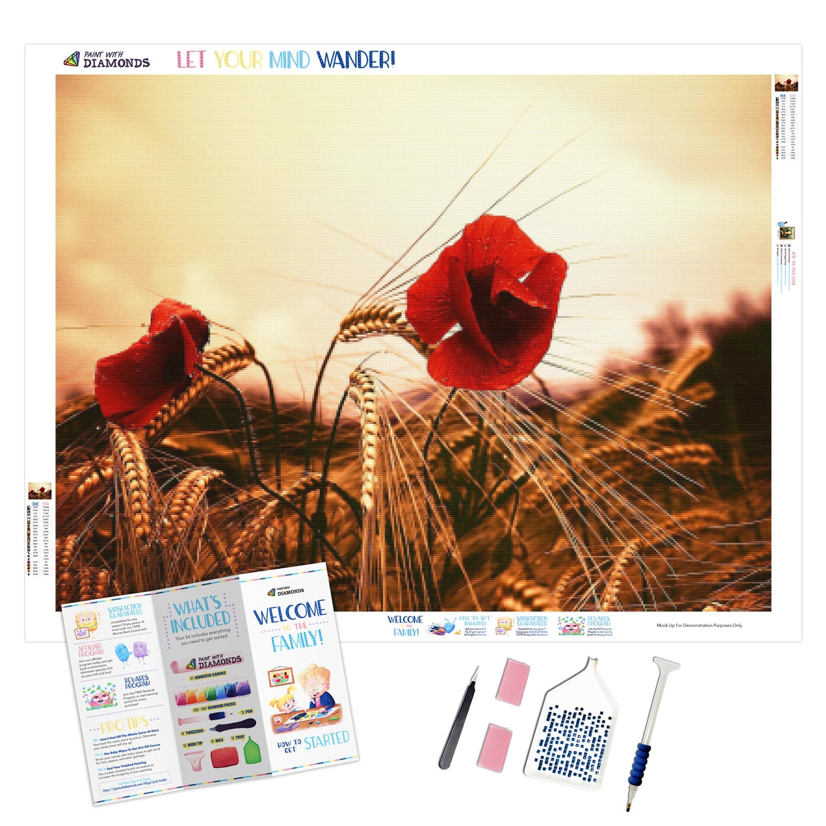 "Poppy Red" Diamond Painting Kit (Full Drill) – Paint With Diamonds