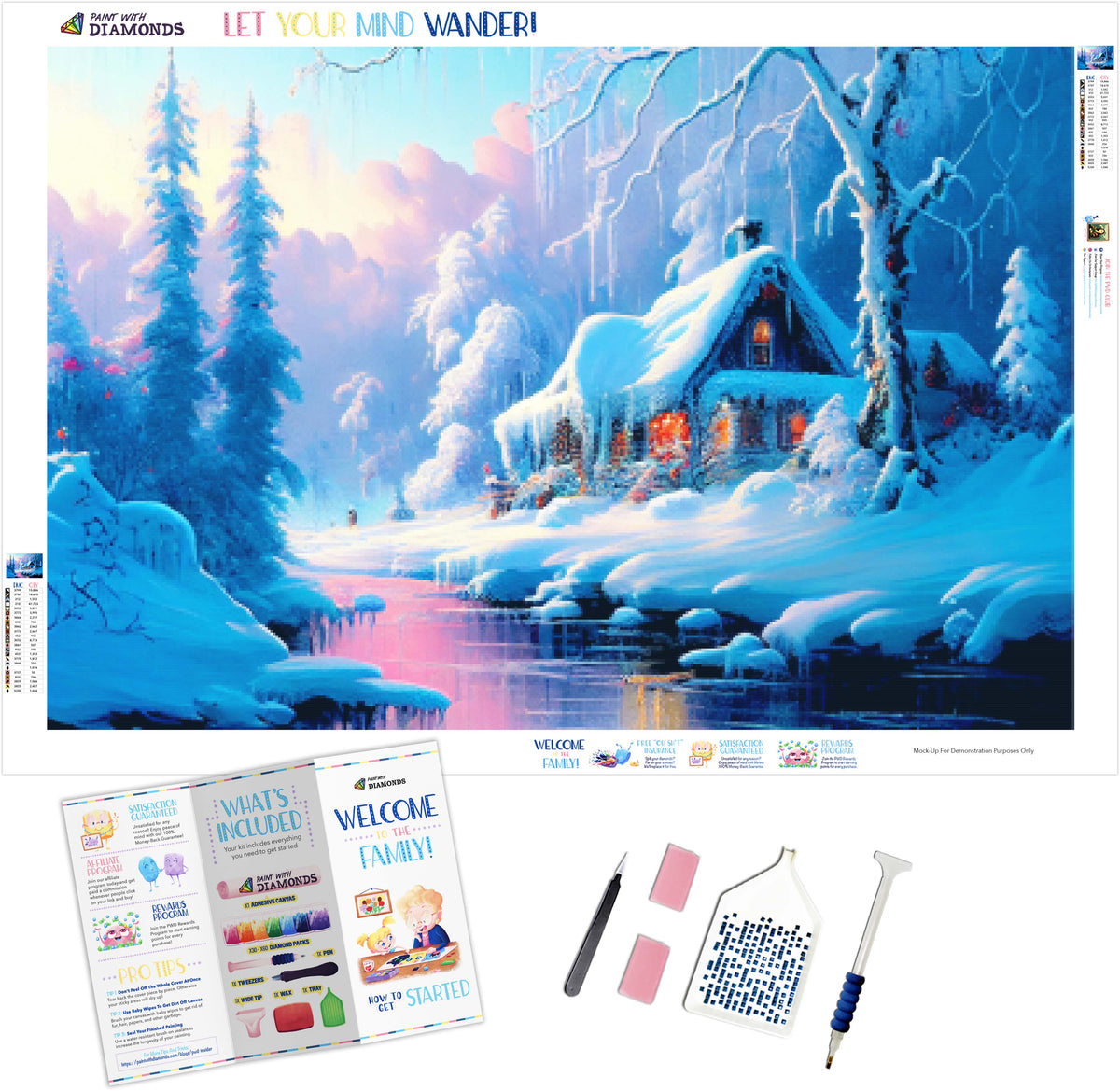 Purple Winter Reflections Official Diamond Painting Kit | Diamond Art ...