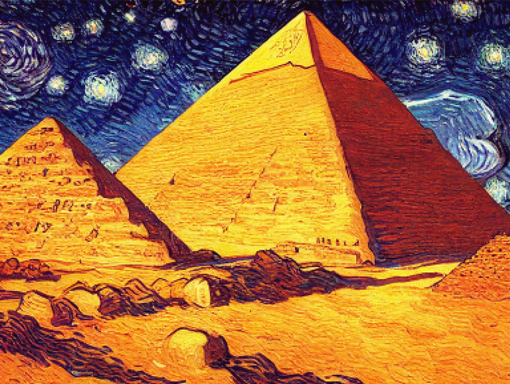 Pyramids Of Giza By Van Gogh Official Diamond Painting Kit | Diamond ...