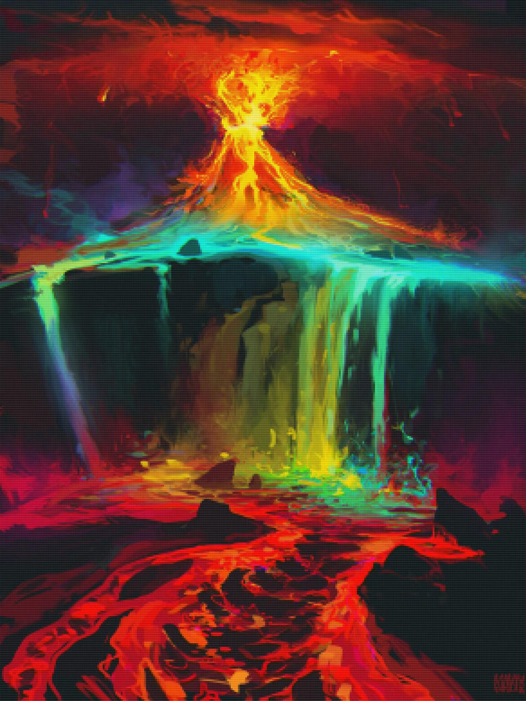 "Rainbow Lava" Diamond Painting Kit (Full Drill) – Paint With Diamonds