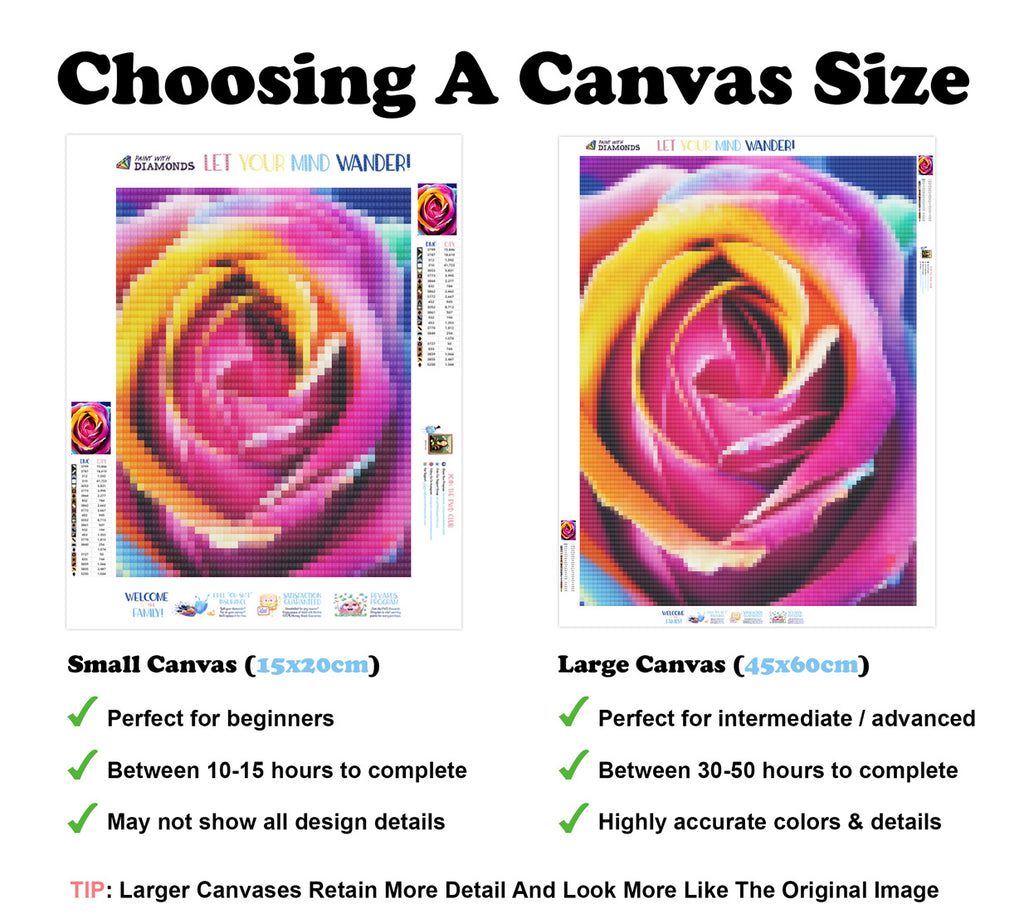 Rainbow Rose Official Diamond Painting Kit | Diamond Art | Paint With ...
