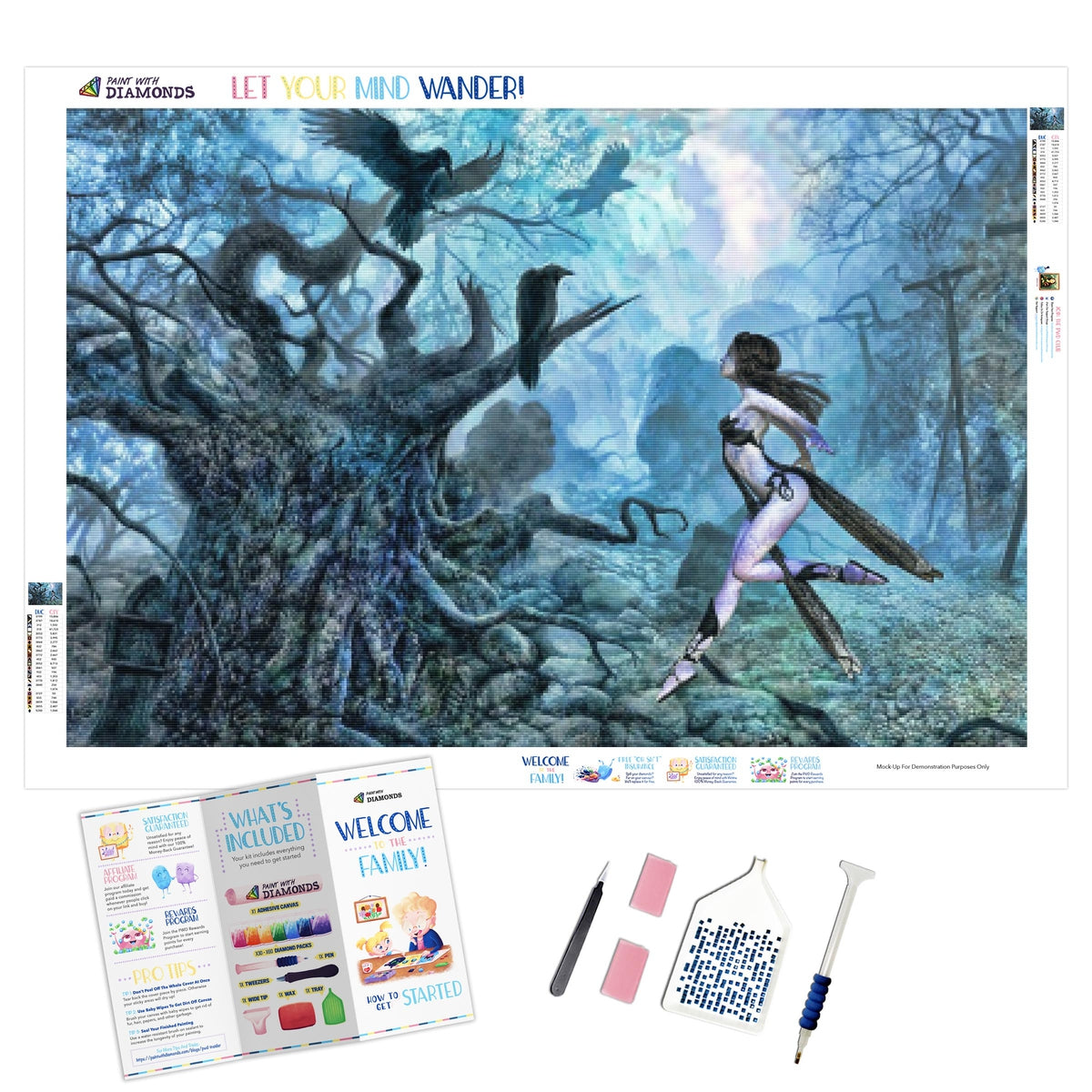 "Raven Fairy" Diamond Painting Kit (Full Drill) – Paint With Diamonds