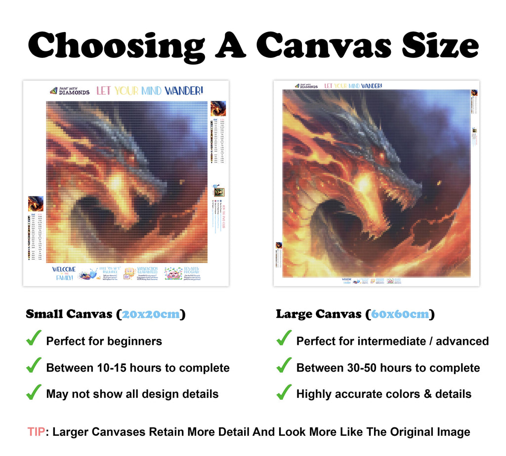 Red Dragon Breathing Fire Official Diamond Painting Kit | Diamond Art ...