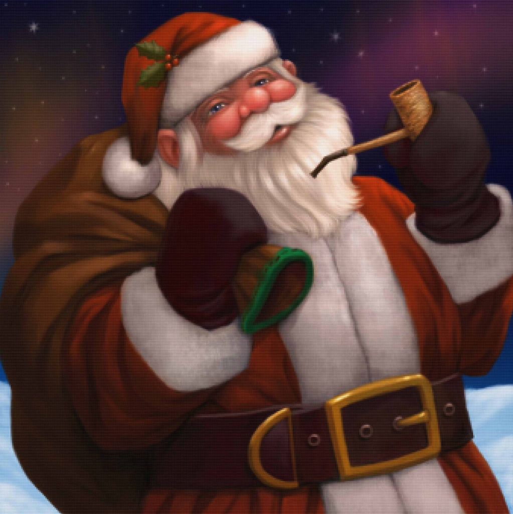 "Santa And His Pipe" Diamond Painting Kit (Full Drill) – Paint With ...