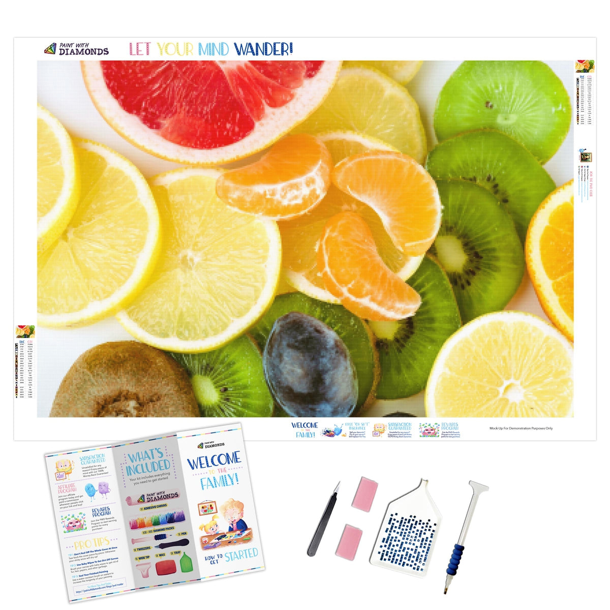 "Slices Of Fruit" Diamond Painting Kit (Full Drill) – Paint With Diamonds
