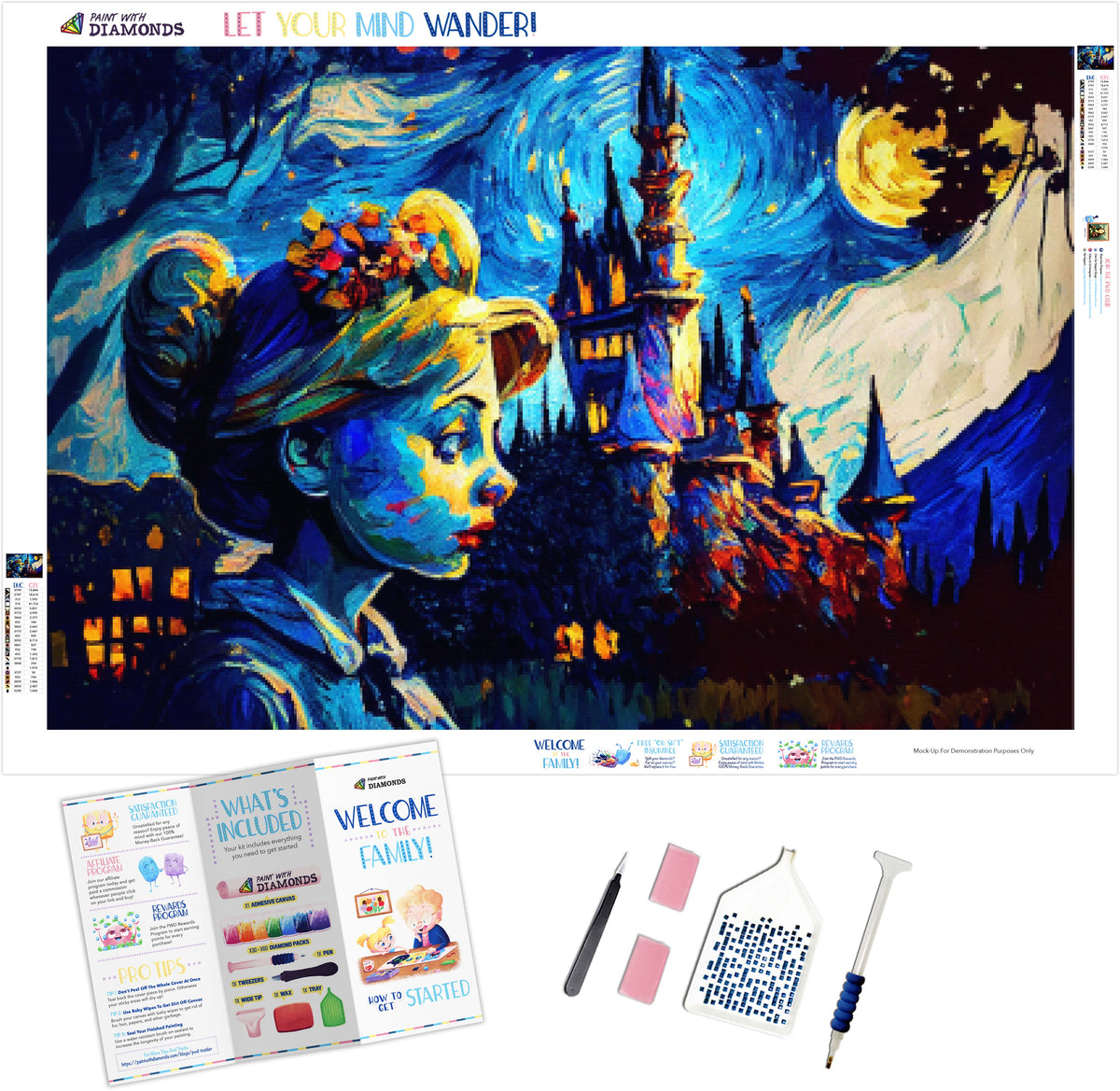 Some Enchanted Evening By Van Gogh Official Diamond Painting Kit ...