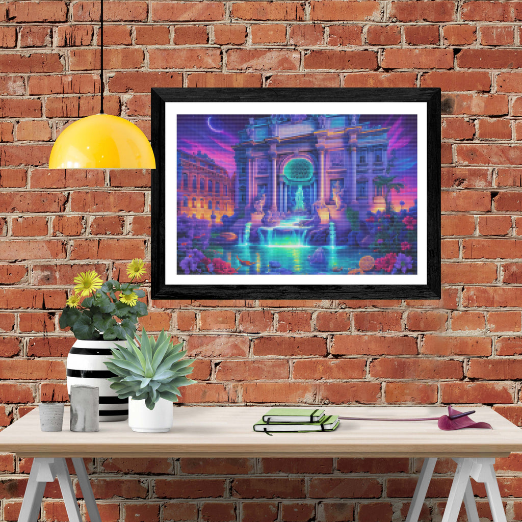 Sparkling Trevi Fountain Official Diamond Painting Kit | Diamond Art ...