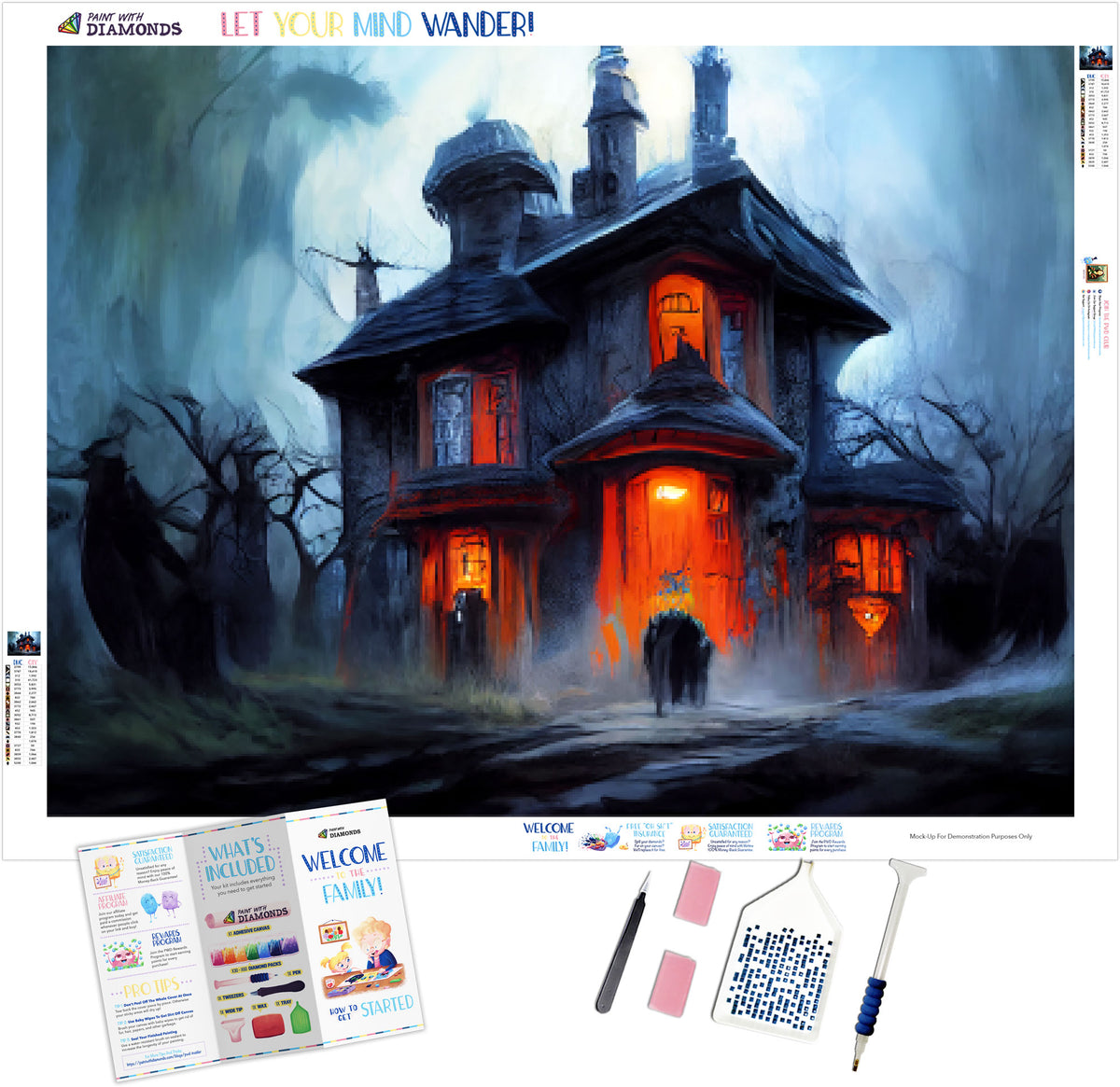 Spooky Haunted House On The Hill Official Diamond Painting Kit ...