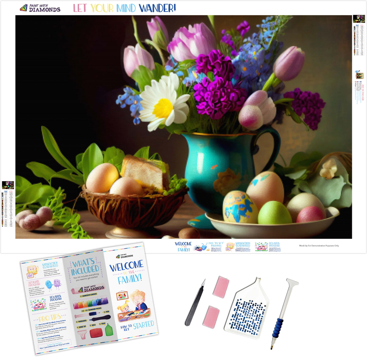 Spring Flowers Still Life Official Diamond Painting Kit | Diamond Art ...