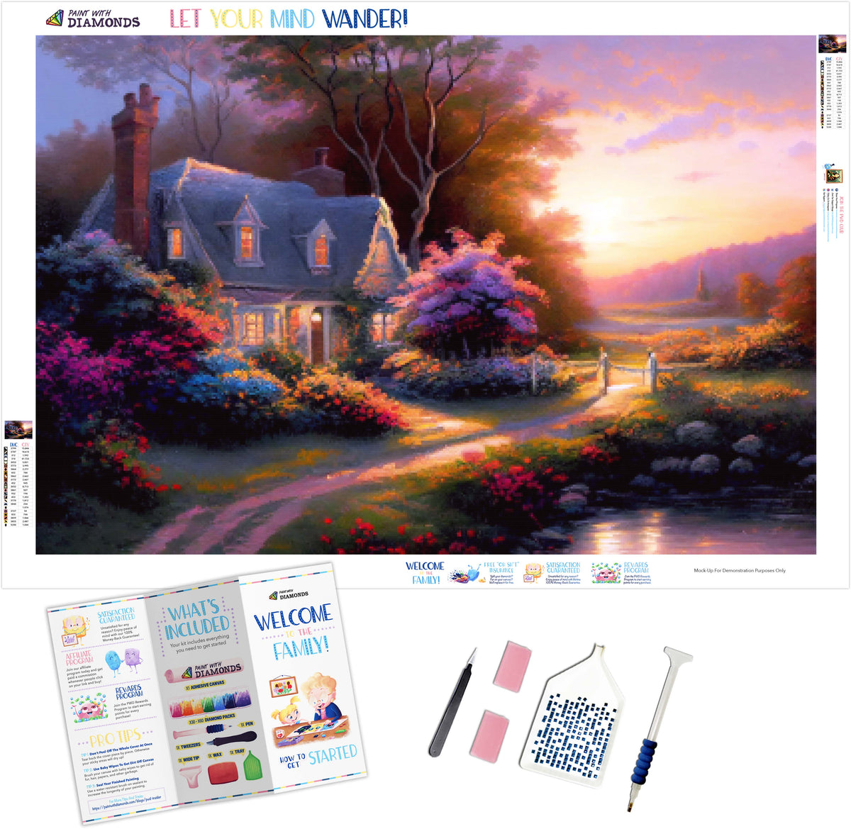 Springtime Sunset Official Diamond Painting Kit | Diamond Art | Paint ...