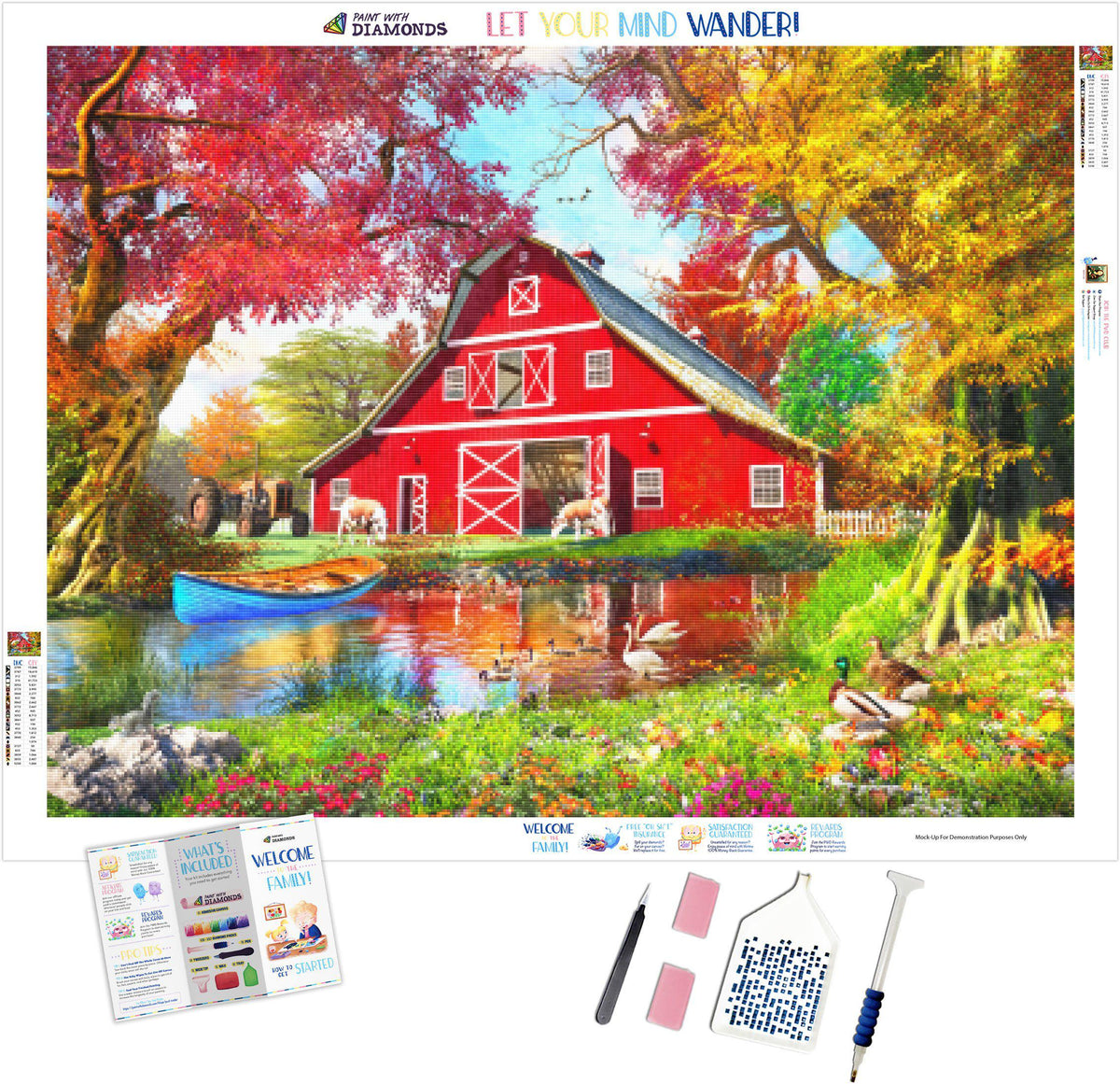 Sunny Autumn At the Barn Diamond Painting Kit (2-4 Day Shipping ...