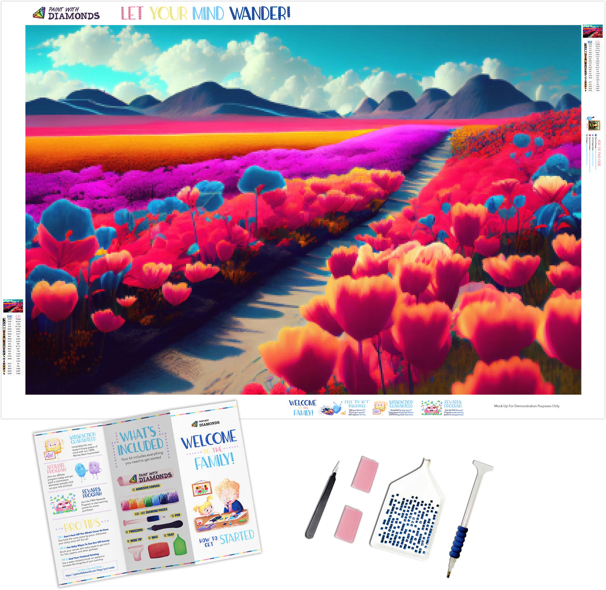 Surreal Vibrant Landscape Official Diamond Painting Kit | Diamond Art ...