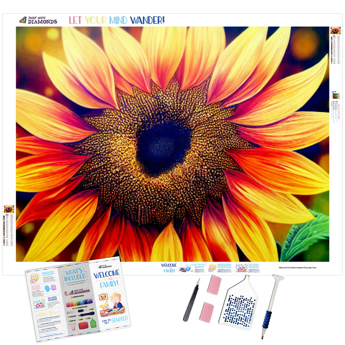 Surreal Sunflower Official Diamond Painting Kit | Diamond Art | Paint ...