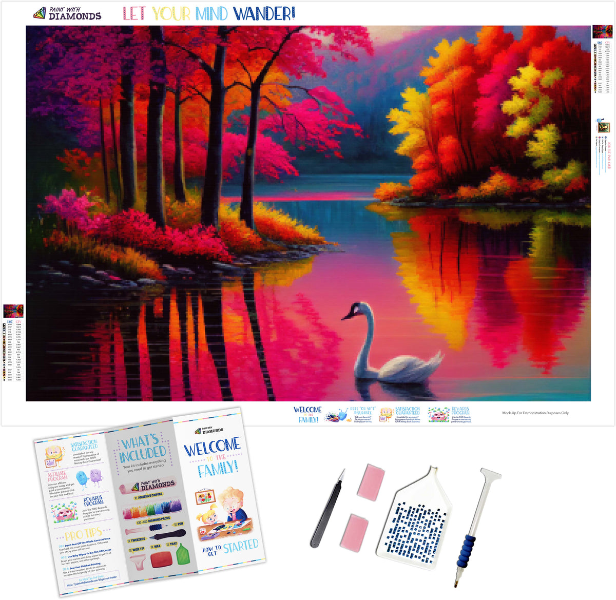 Swan Lake Official Diamond Painting Kit | Diamond Art | Paint With ...