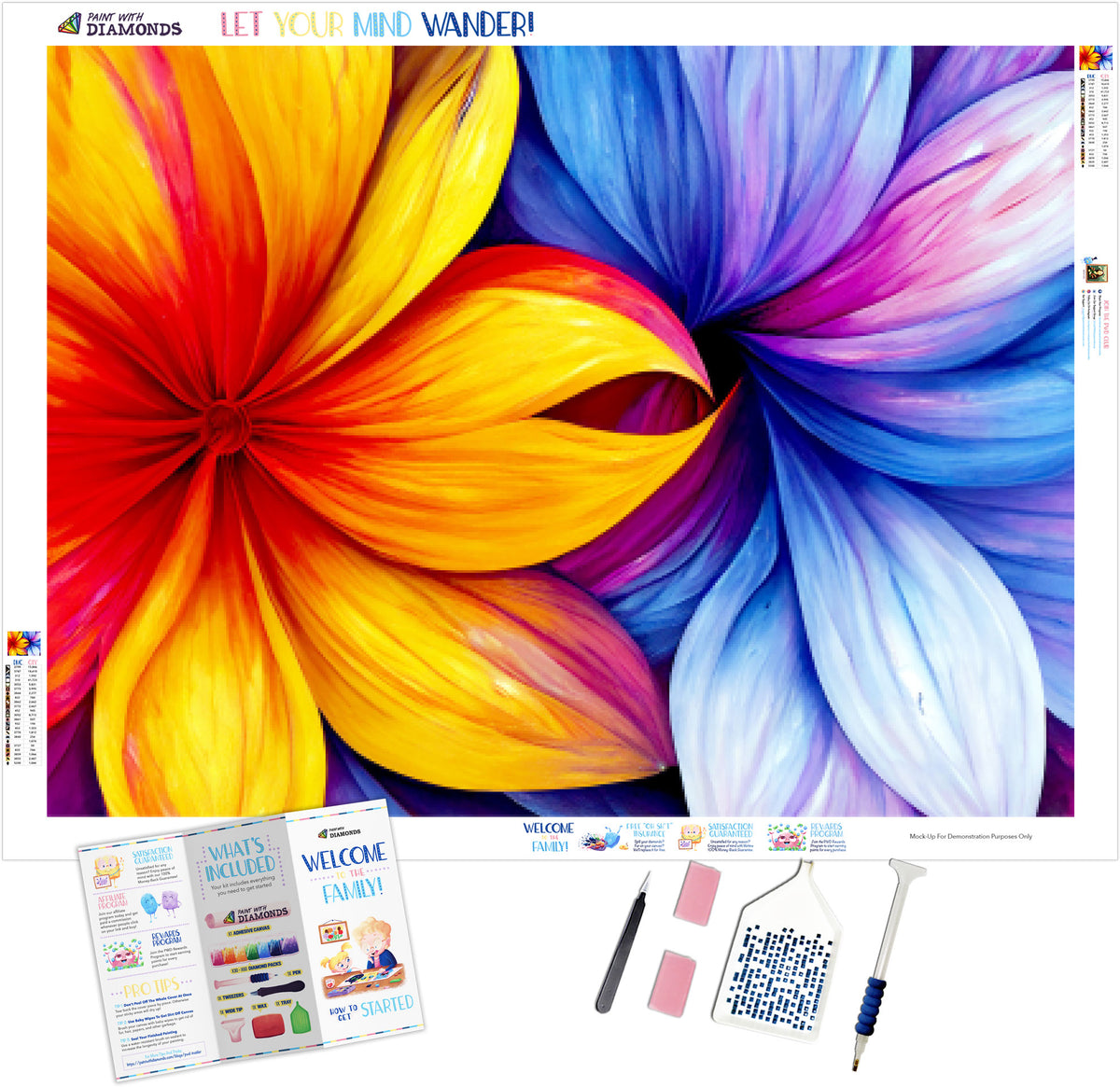 Swirling Flower Petals Official Diamond Painting Kit | Diamond Art ...