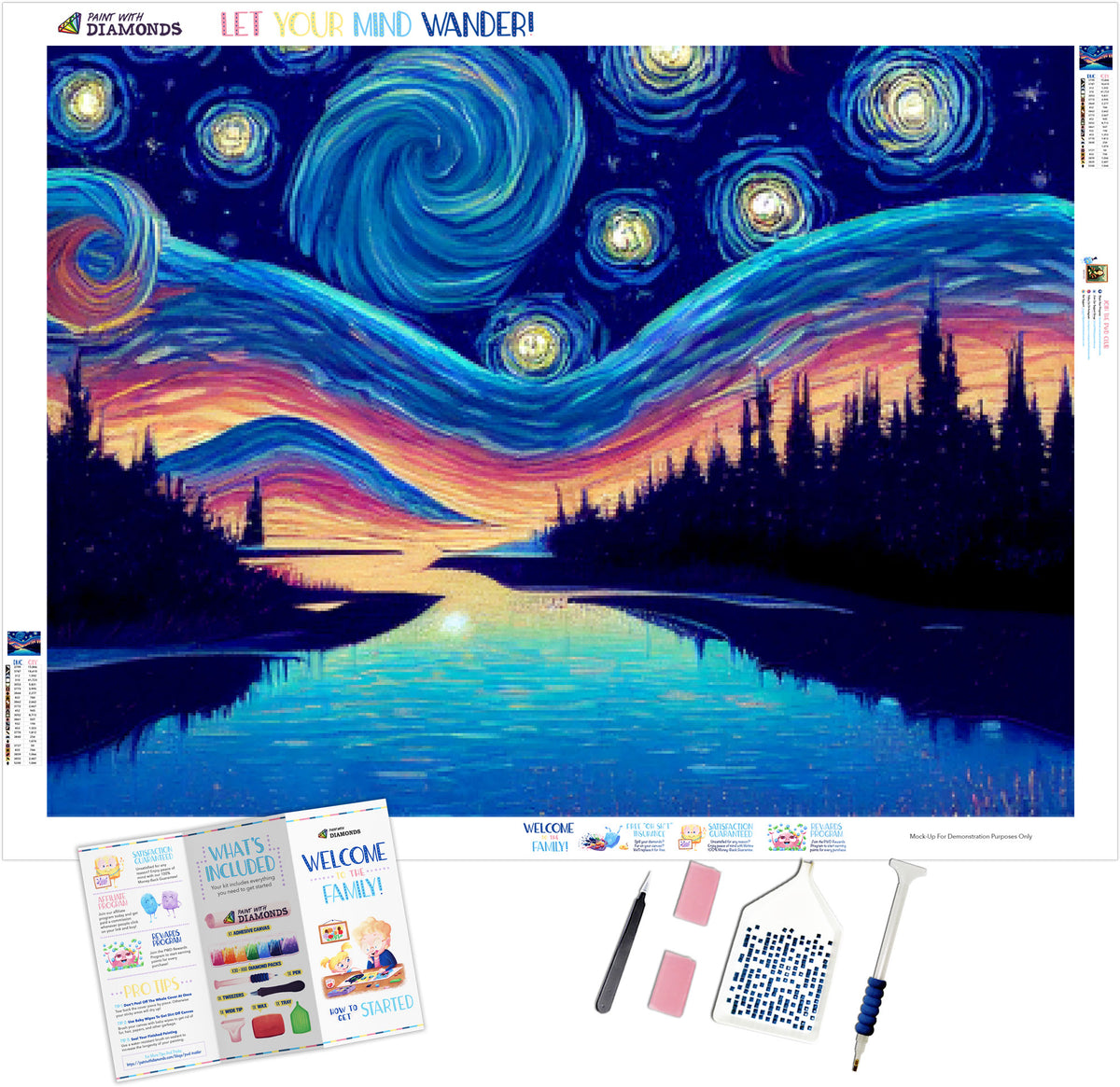 Swirly Night Official Diamond Painting Kit | Diamond Art | Paint With ...