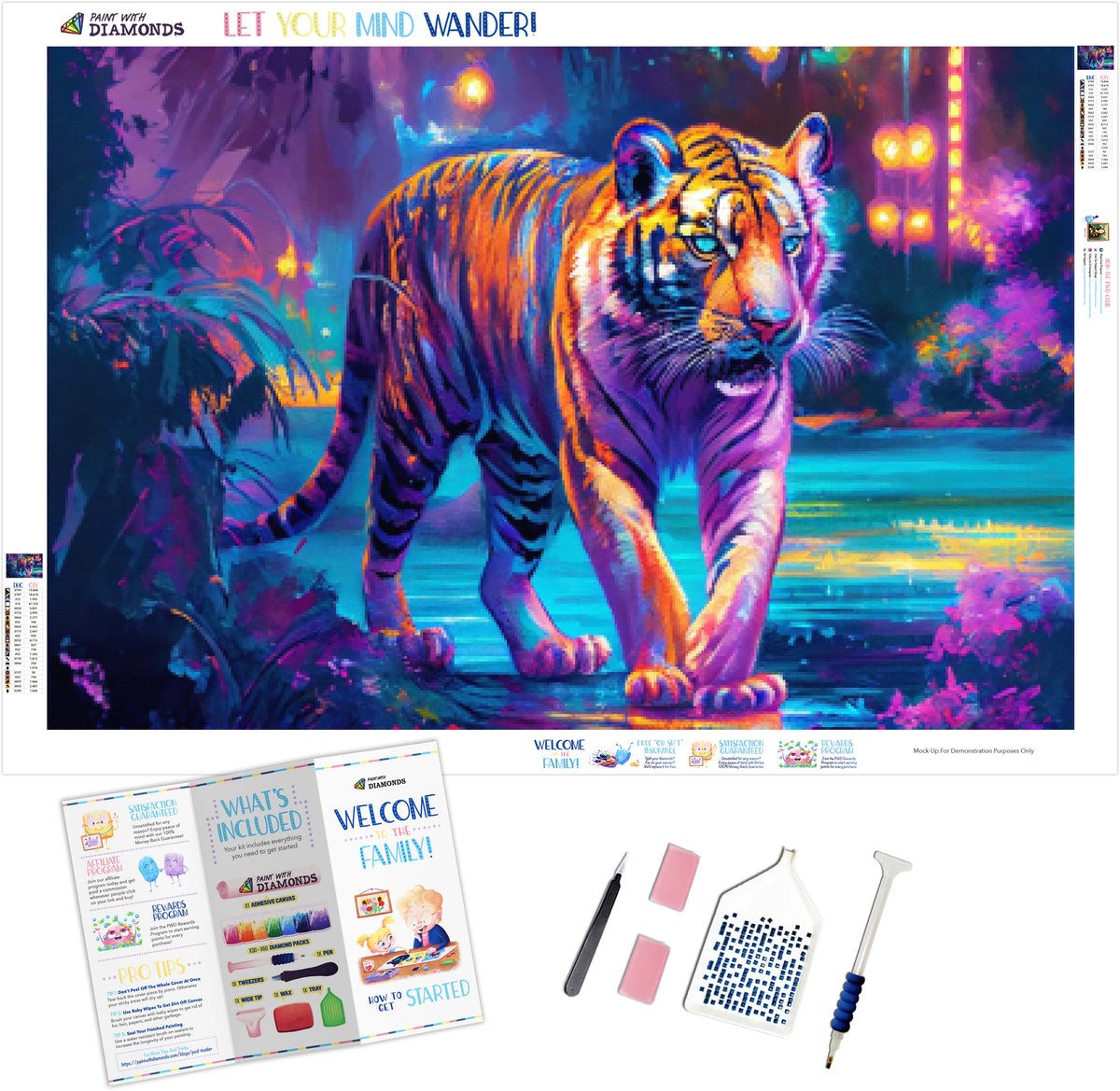 Tiger Oh My Official Diamond Painting Kit | Diamond Art | Paint With ...