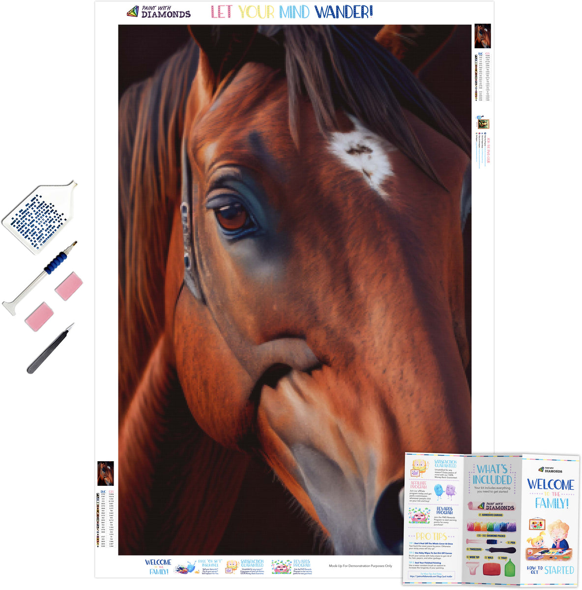 Tranquil Eyes Official Diamond Painting Kit | Diamond Art | Paint With ...