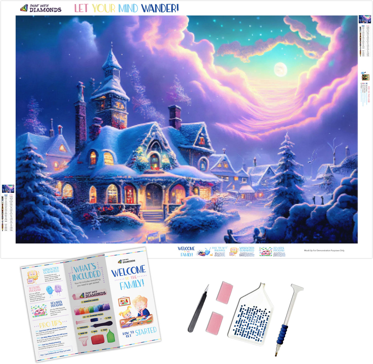Twinkling Winter Lights Official Diamond Painting Kit | Diamond Art ...