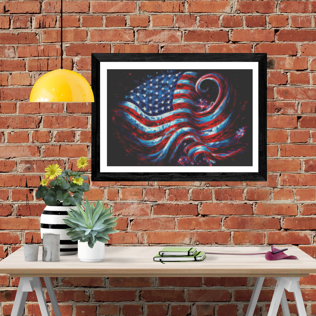 Twisted American Flag Official Diamond Painting Kit | Diamond Art ...