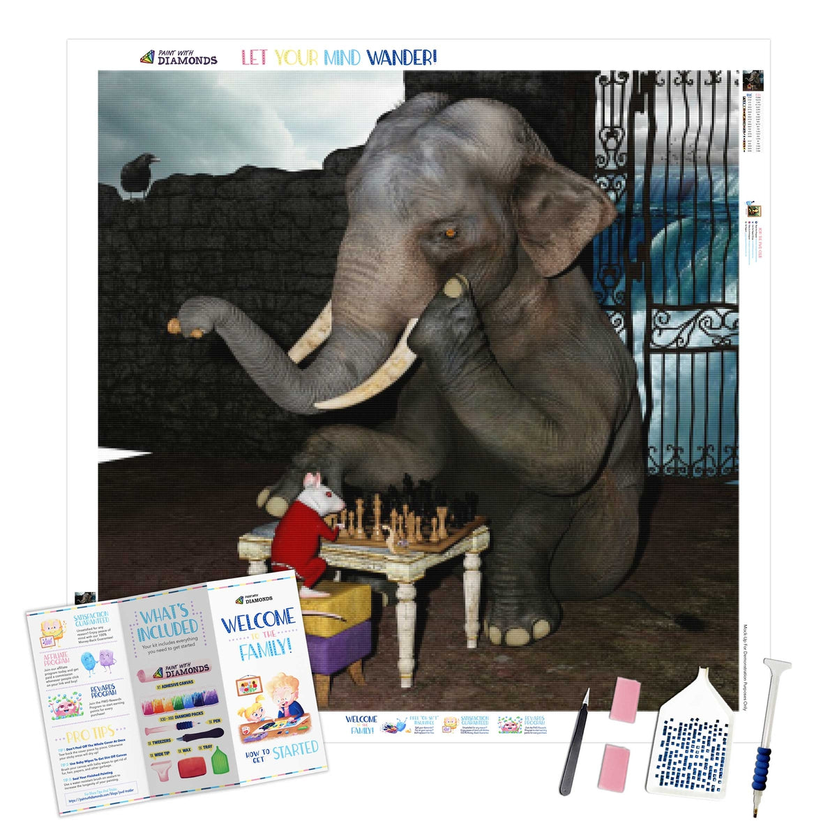 "Unlikely Chess Match" Diamond Painting Kit (Full Drill) – Paint With ...
