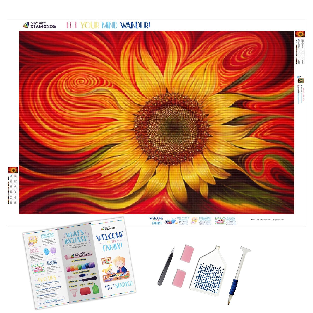 Warped Sunflower Diamond Painting Kit (2-4 Day Shipping) – Paint With ...