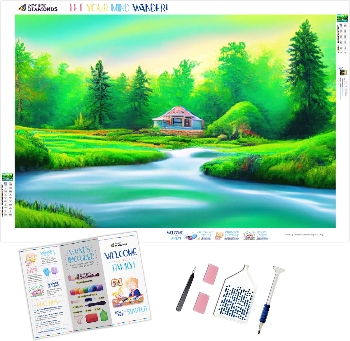 Whimsical Cabin Official Diamond Painting Kit | Diamond Art | Paint ...