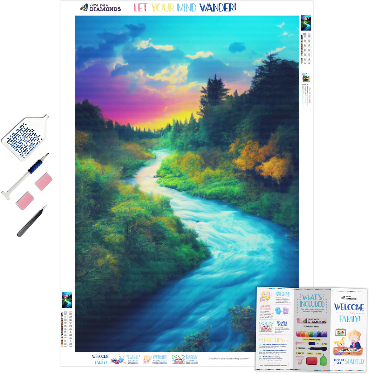 Winding River Of Color Official Diamond Painting Kit | Diamond Art ...