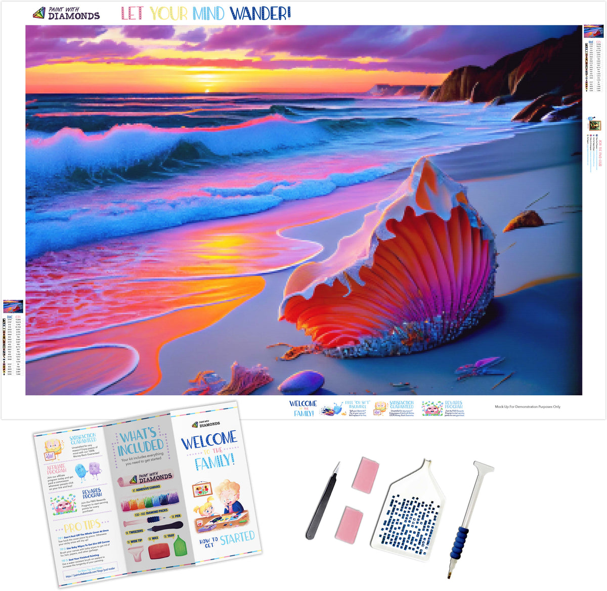 Winter Seashell Official Diamond Painting Kit | Diamond Art | Paint ...