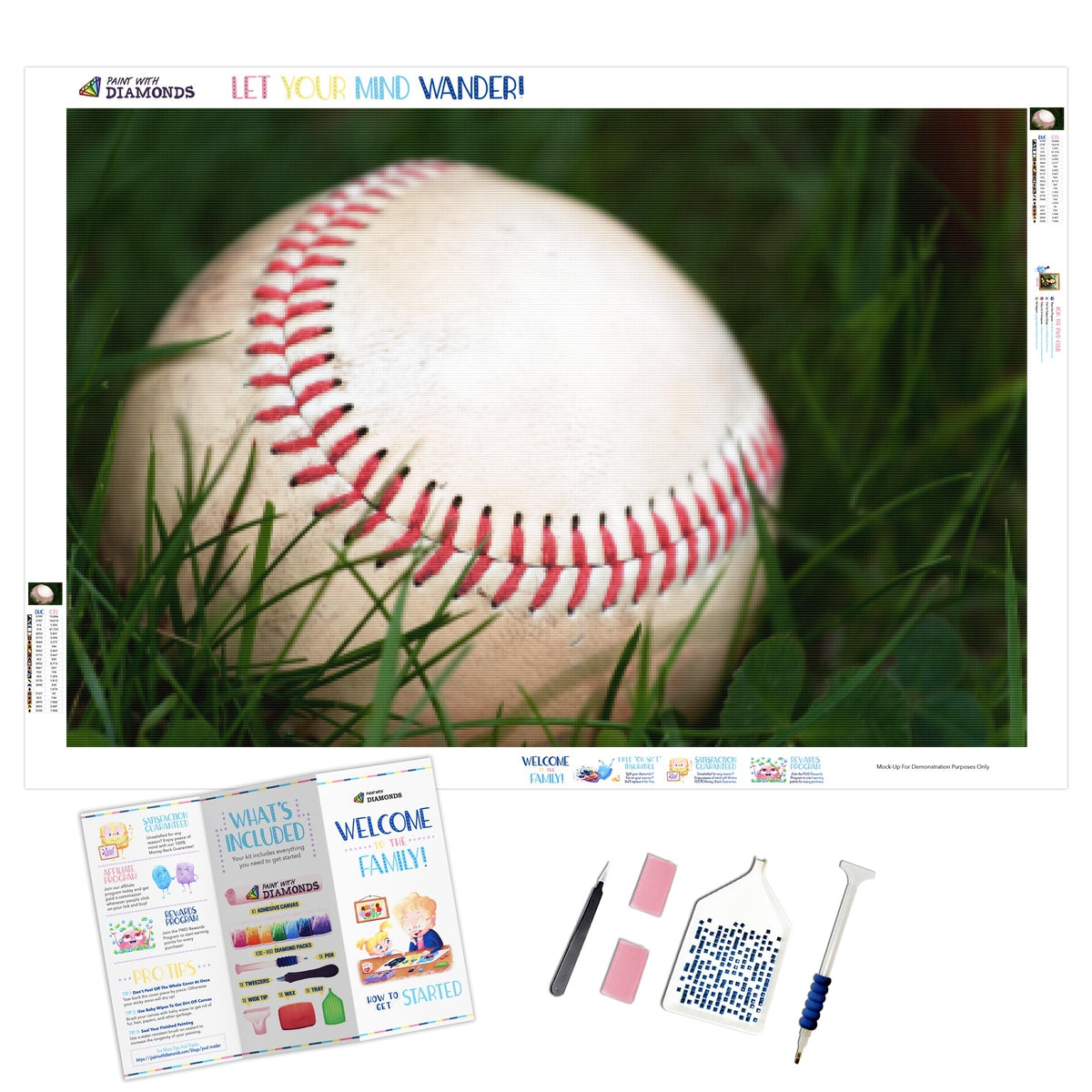 "Worn Baseball" Diamond Painting Kit (Full Drill) – Paint With Diamonds