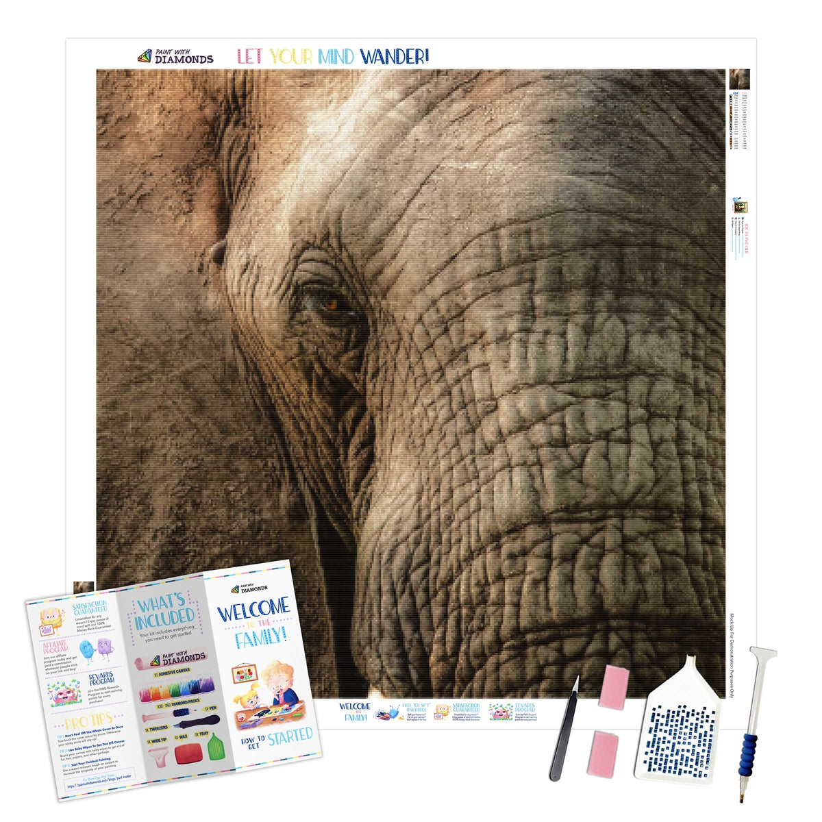 "Wrinkly Face" Diamond Painting Kit (Full Drill) – Paint With Diamonds
